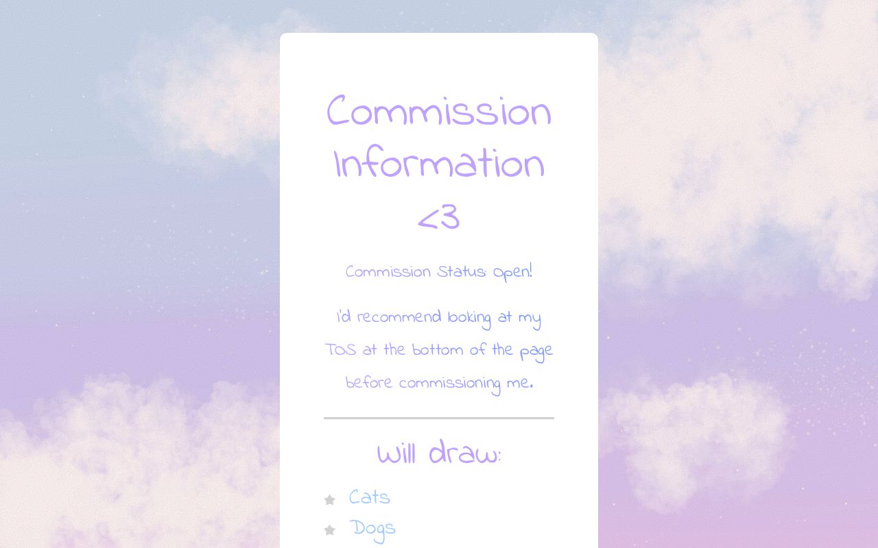 Commission Info